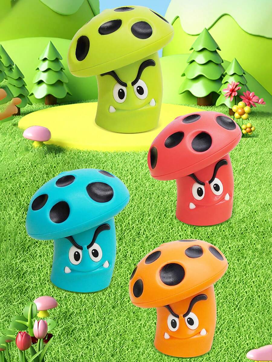Cute Mushroom Head Spinning Top Transformable Into Creative Shape