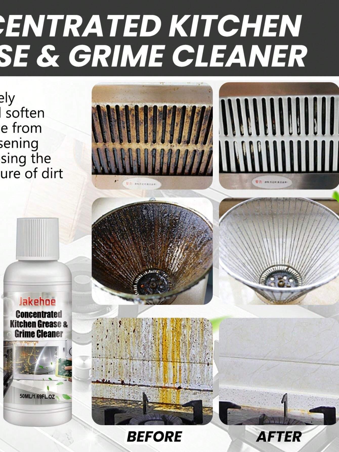 Jakehoe Kitchen Grease Concentrate - Multi-Functional Cleaning Agent ...