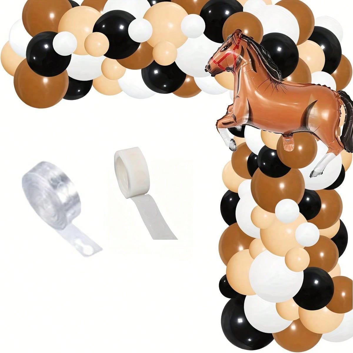 126 Piezas/set Kit De Conjunto De Globos Tema De Caballos De Color ...