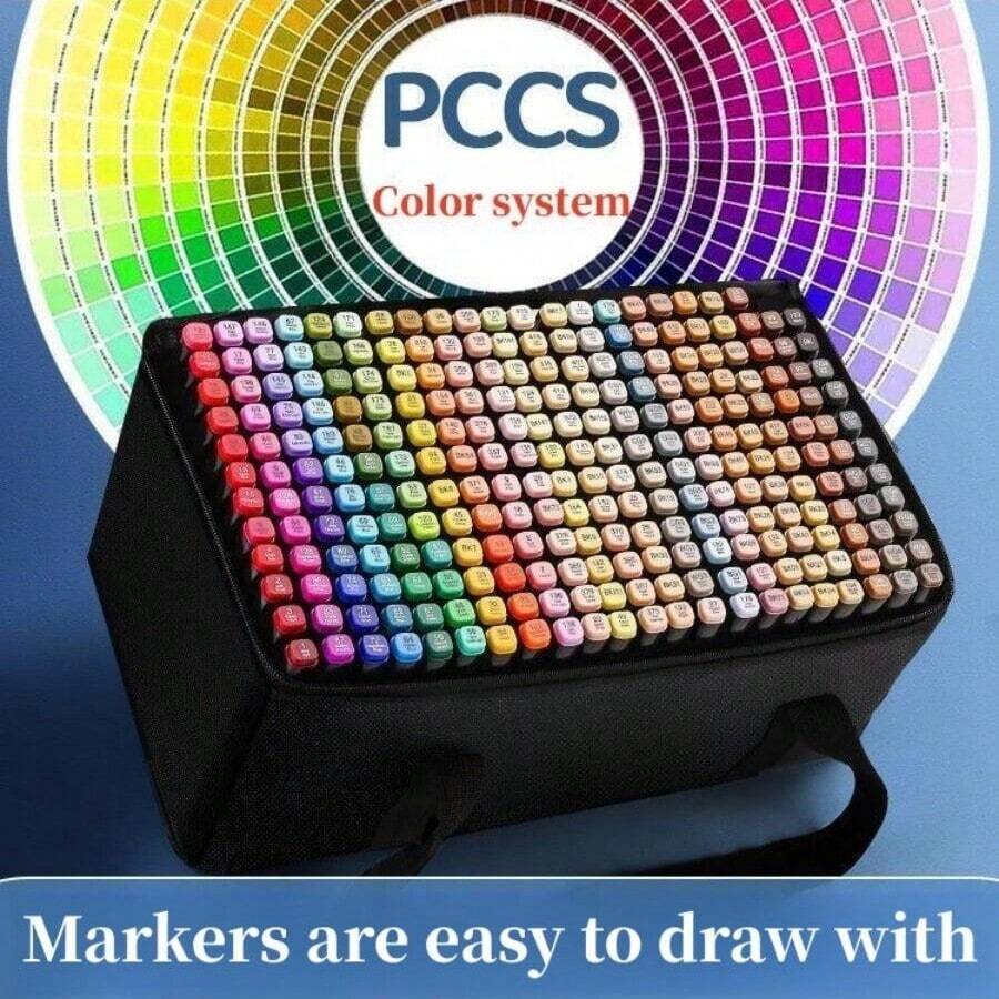 1 Set Dual Head Marker Pen Set 24/36/48/60/80/100/120 Colors Available ...