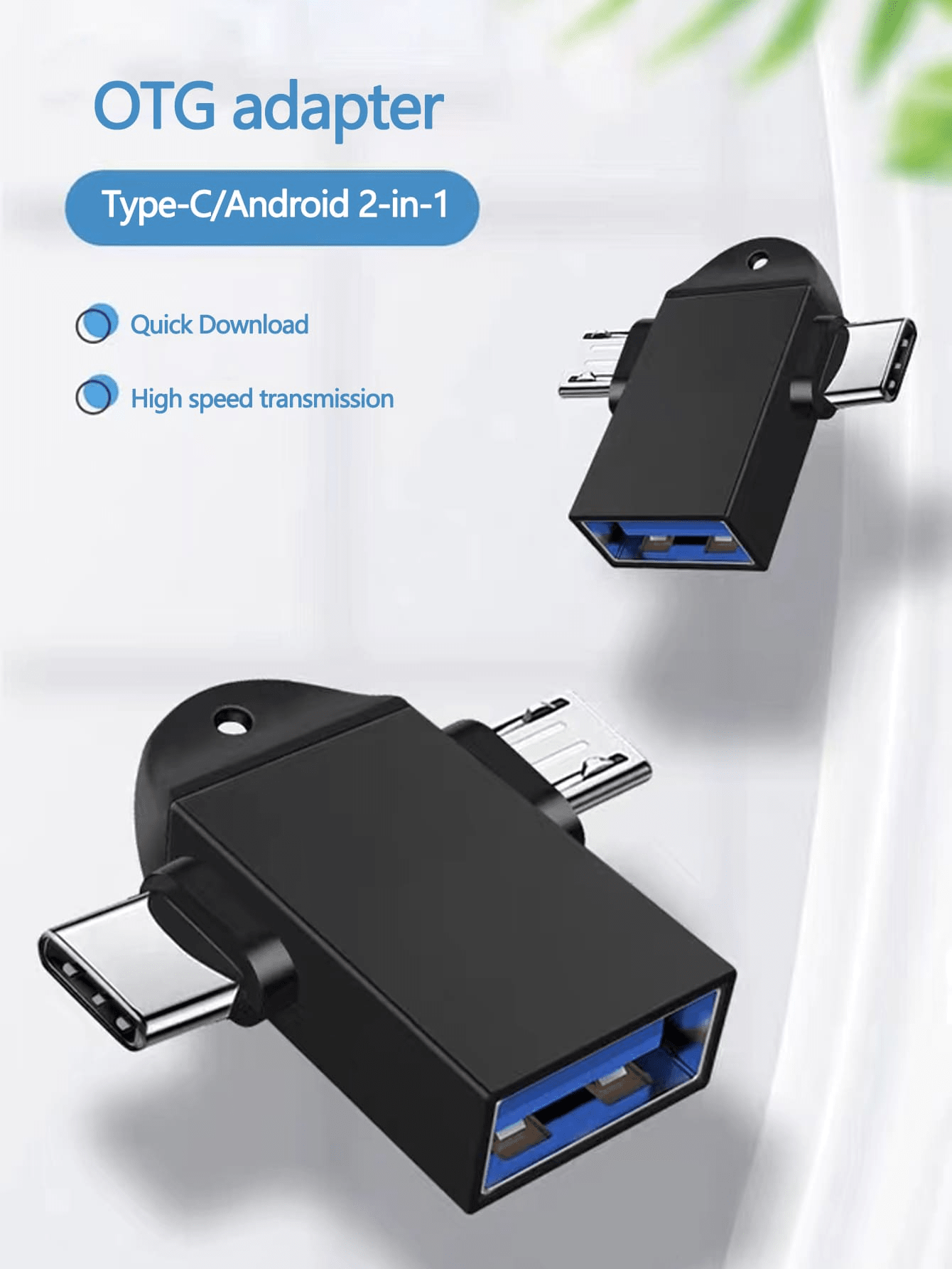 1pc Type-C/Android Dual-Use Usb Conversion Adapter, Suitable For Devices Such As U Disk, Cooler ...