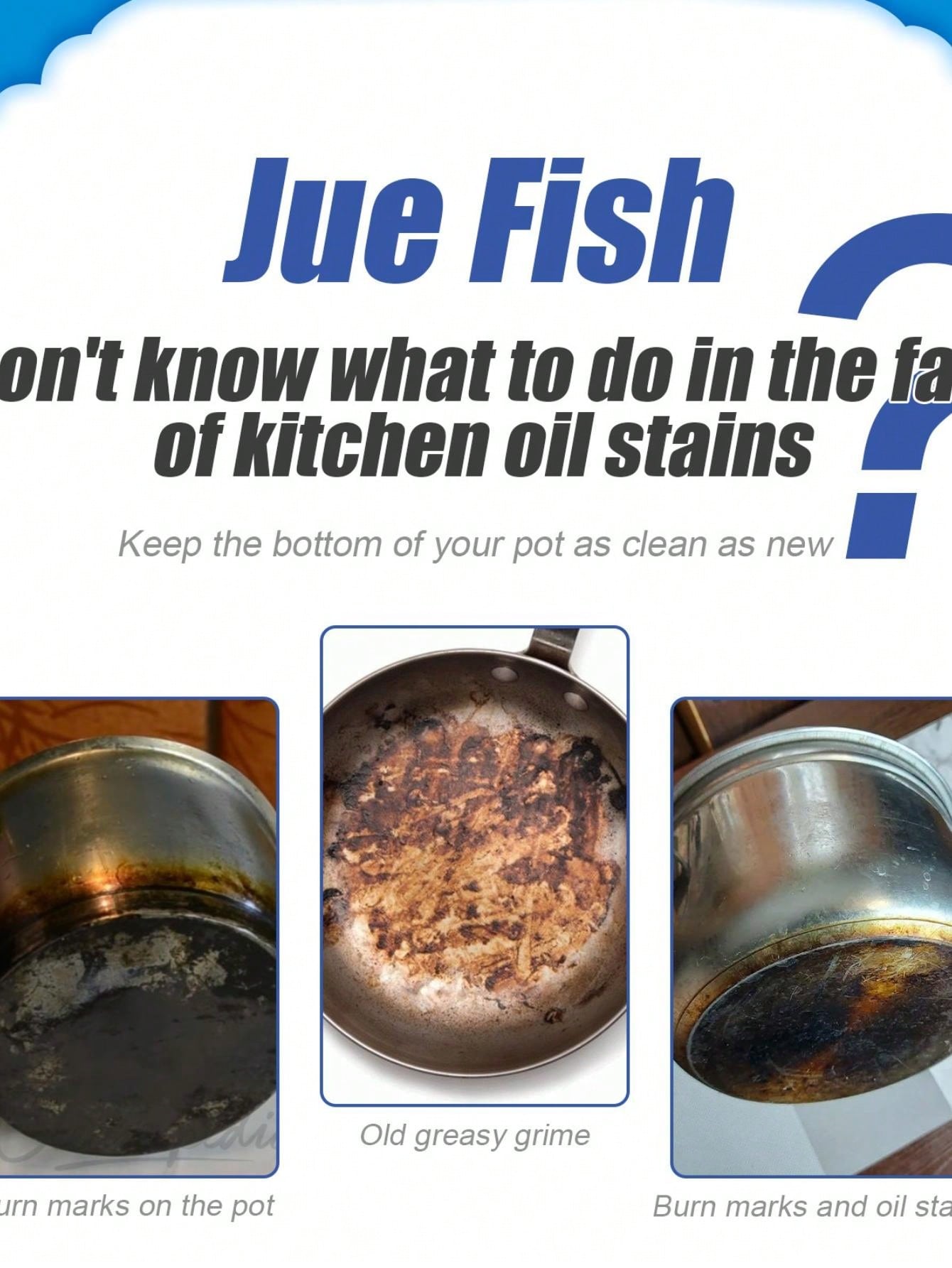 Jue-Fish Foam Grease Cleaner, Kitchen Grease Foam Cleaner For Multi ...