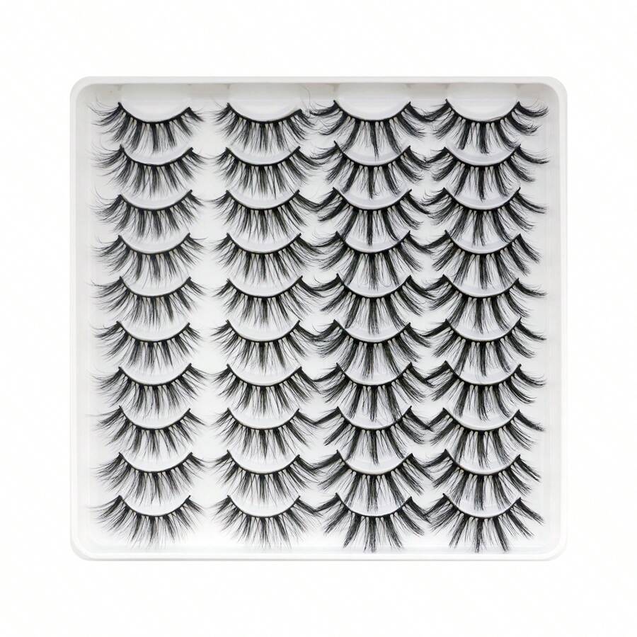 Wispy Natural Lashes 20 Pairs Versatile Styles Easy Application ...