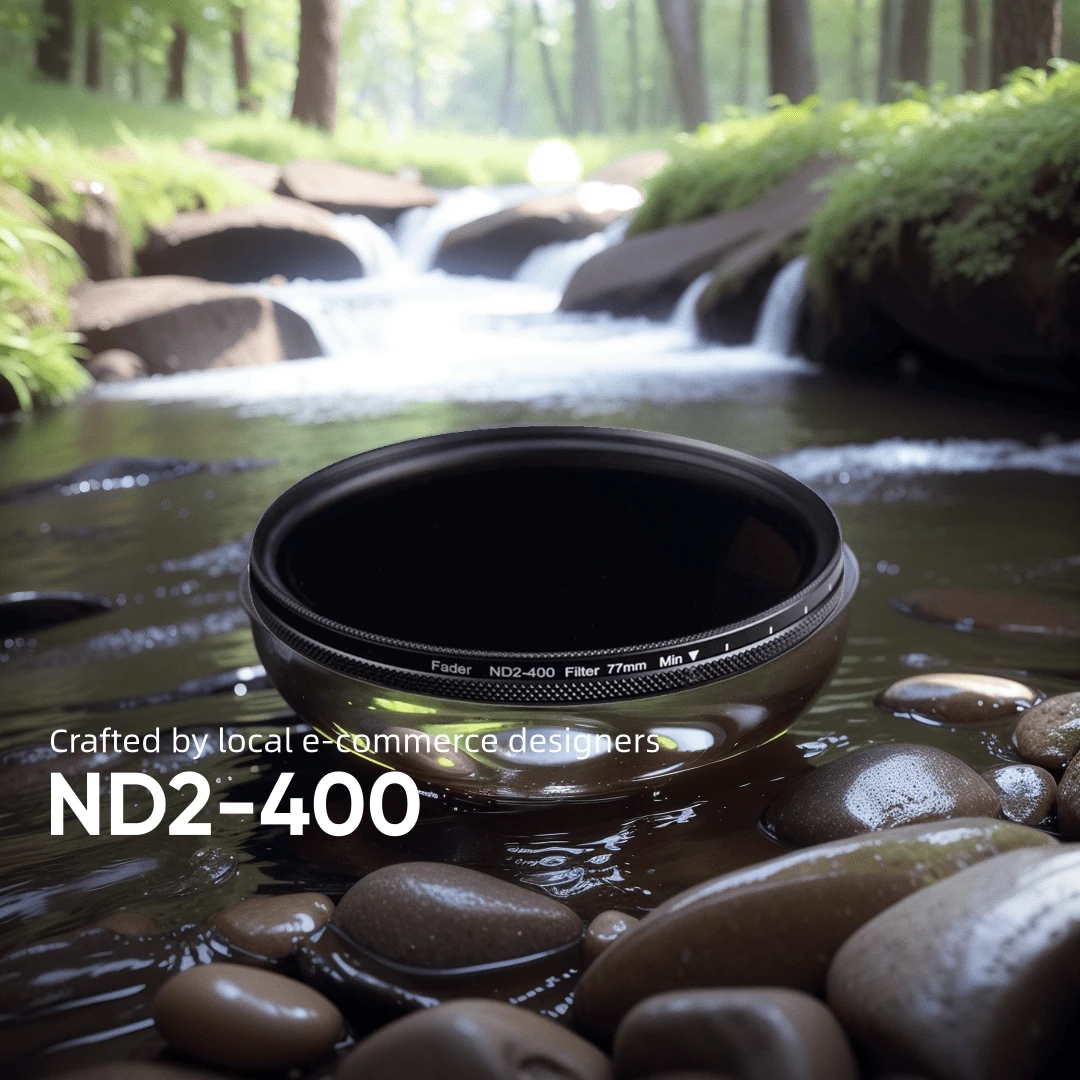 Espelho ND ajustável QZSD, com 9 níveis de cinza ajustáveis e uma faixa ajustável de ND2 a ND400 ...