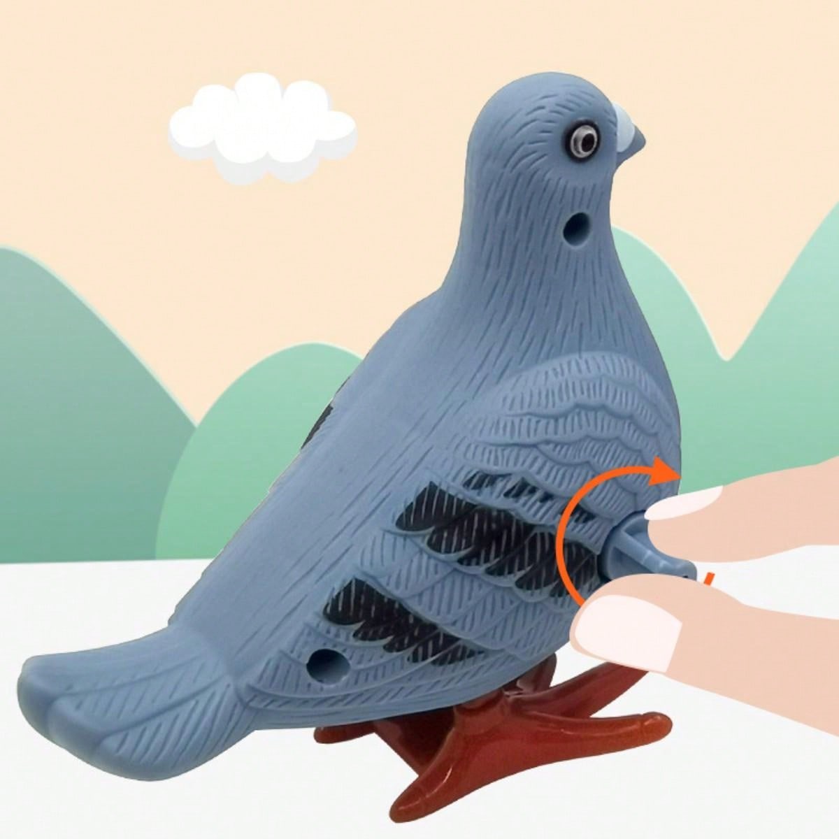 1pc Clockwork Jumping Pigeon Toy With Realistic Appearance And Lovely ...