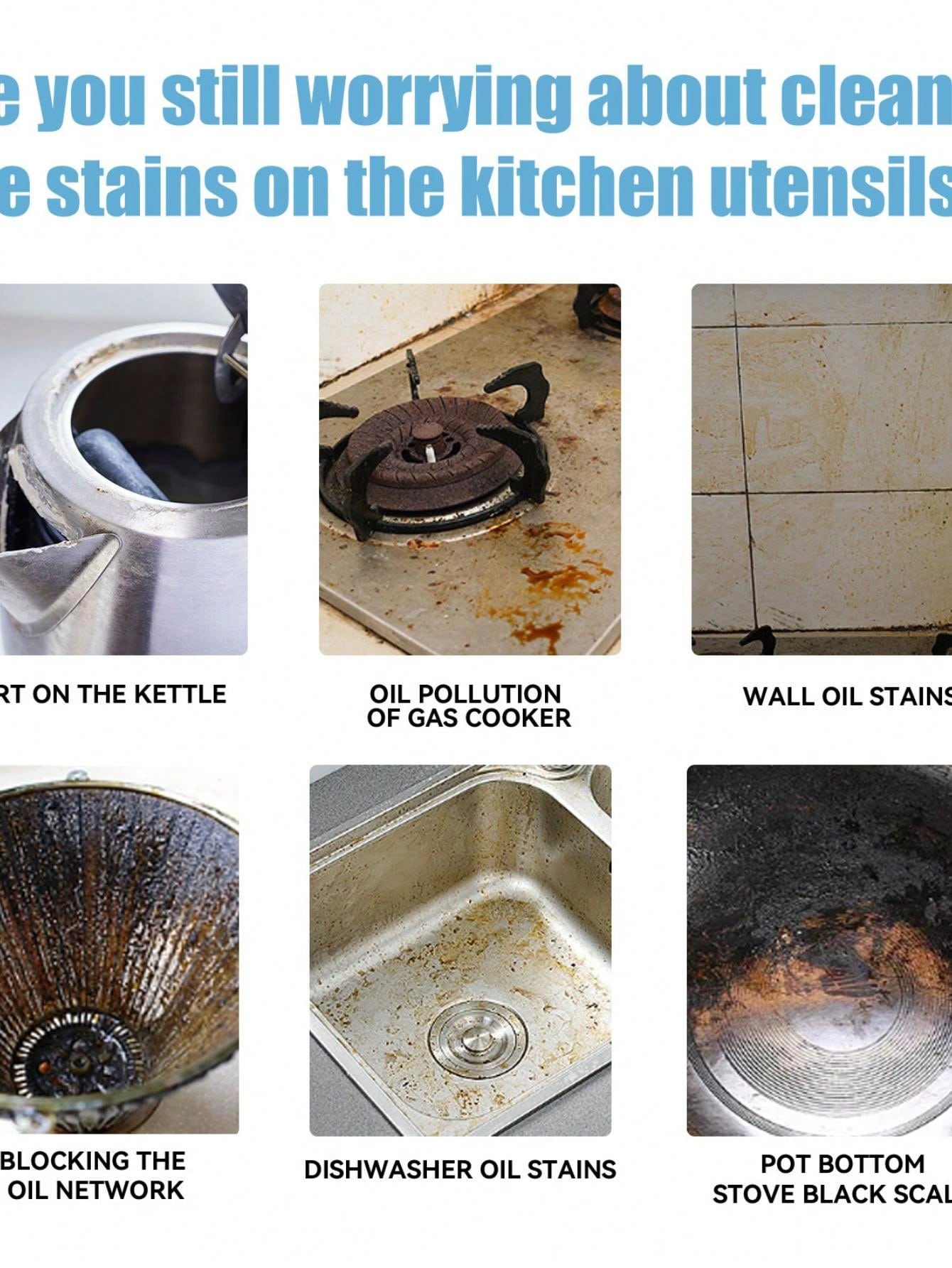 Jakehoe Multifunctional Cleaning Paste For Kitchen Countertop, Range ...