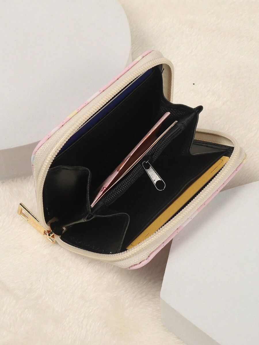 Mini Love Heart Shaped Women's Small Wallet Card Holder With Multiple ...