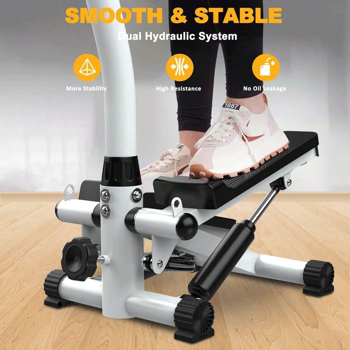 Stair Stepper Machine With Handlebar, Fitness Stepper With LCD Monitor ...