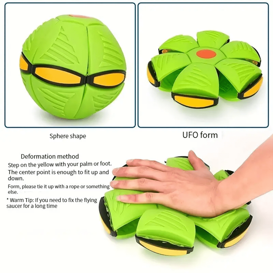 Bounce Ball, Elastic Step Ball Toy, UFO Transformation Ball, Inflatable ...
