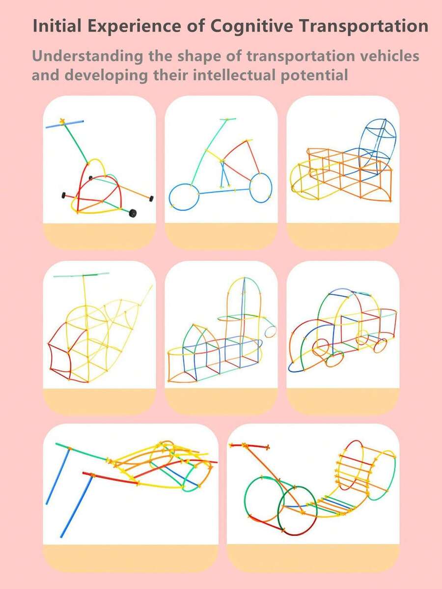 Children's Kindergarten Creative Diy Building Blocks Toy, 4d Soft Pipe ...