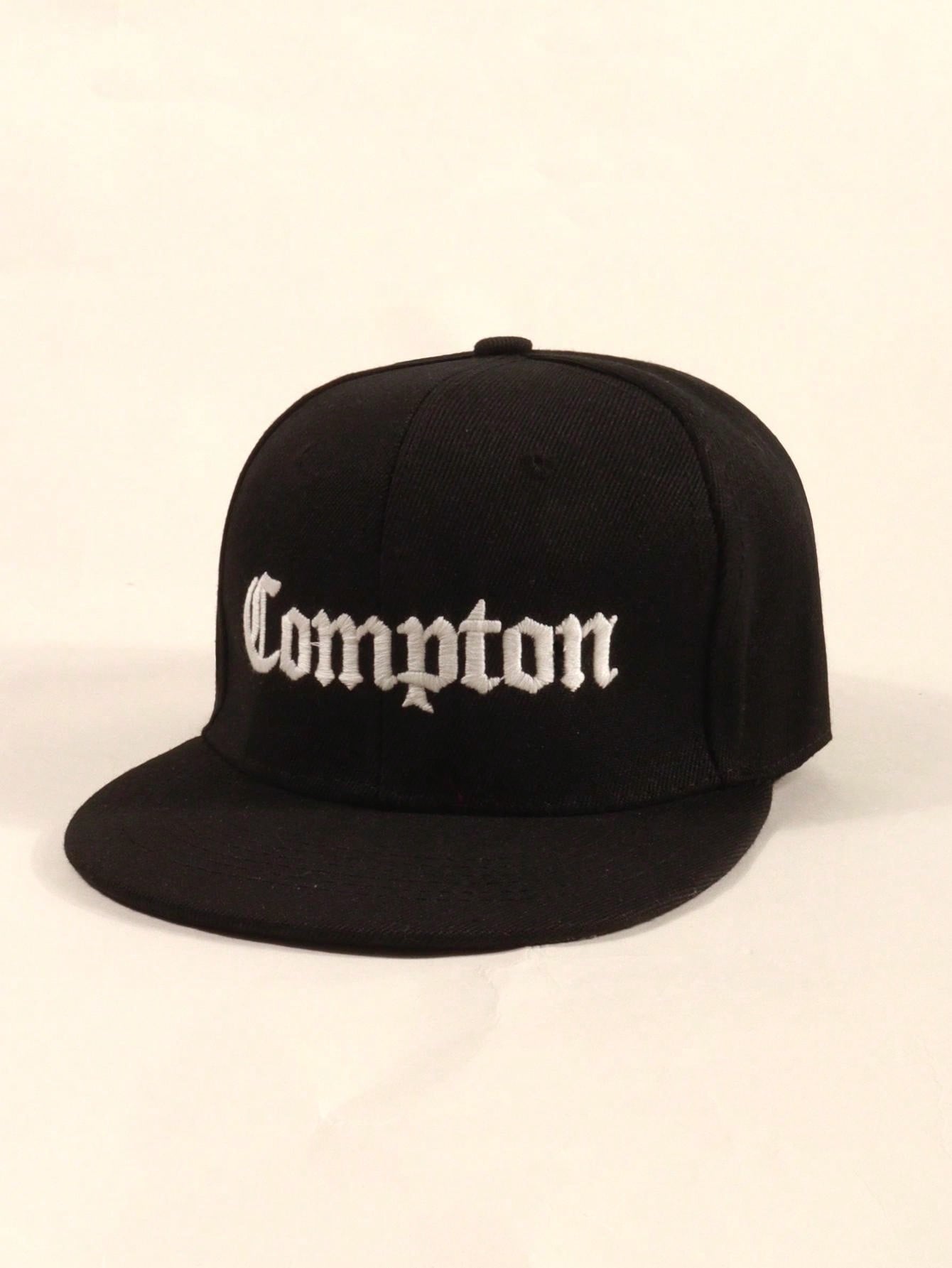 1 Pieza Gorra De Béisbol Con Bordado De Letras Compton De Ala Plana ...