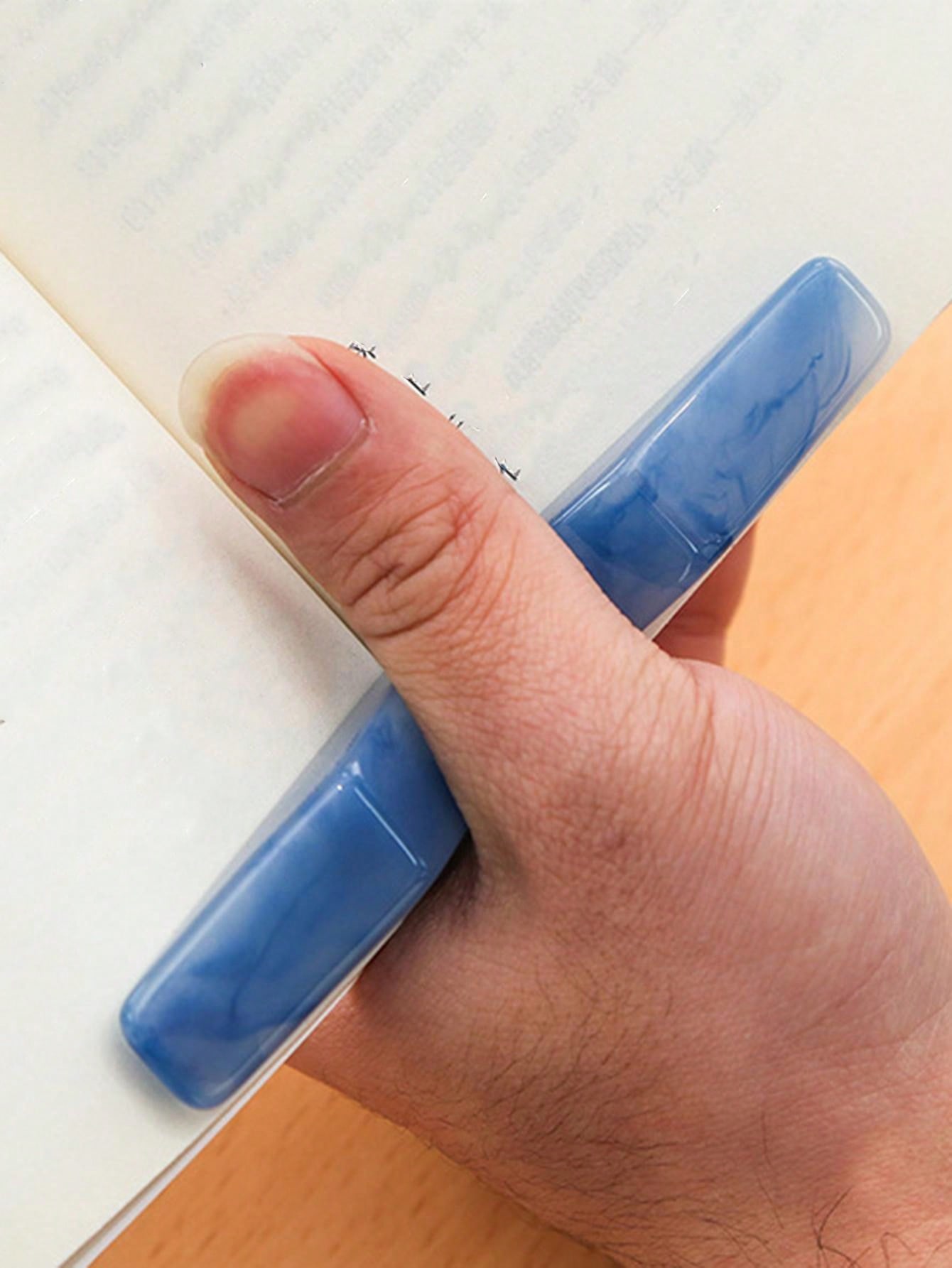 1pc Creative Resin Crafted Thumb Page Holder & Glue Type Book Clamp For ...