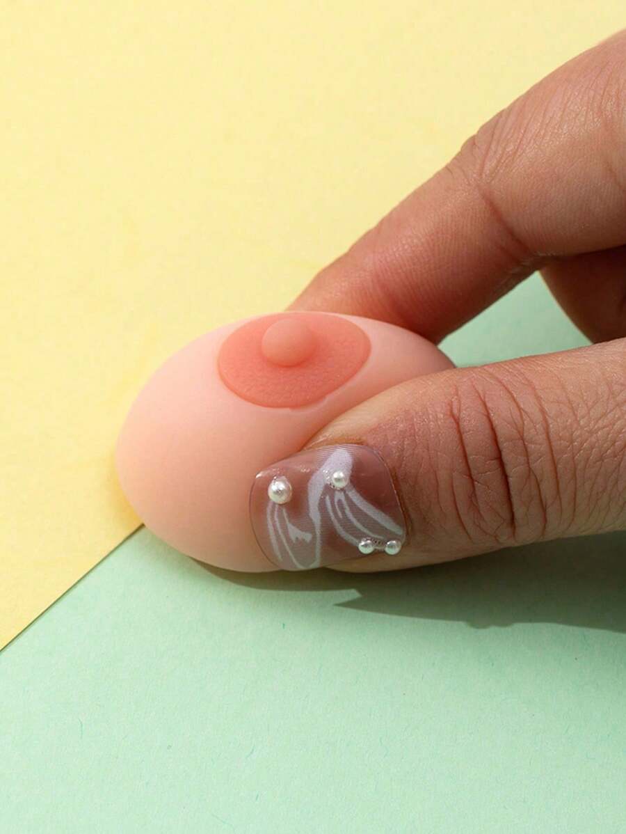 1pc/2pcs Super Tiny Silicone Simulation Breast Kneading Sex Toy Nipple Couple Flirting Dating ...