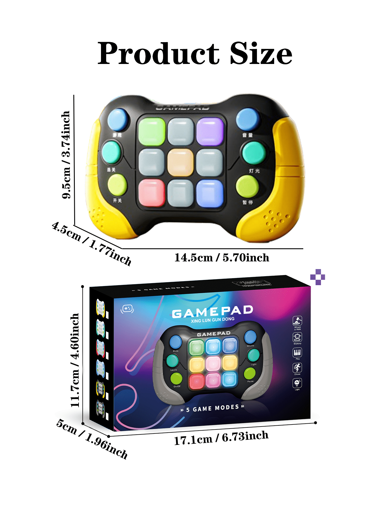 1pc Fun Kids' Memory & Logic Game Machine, Stress Relief Toy With Push ...