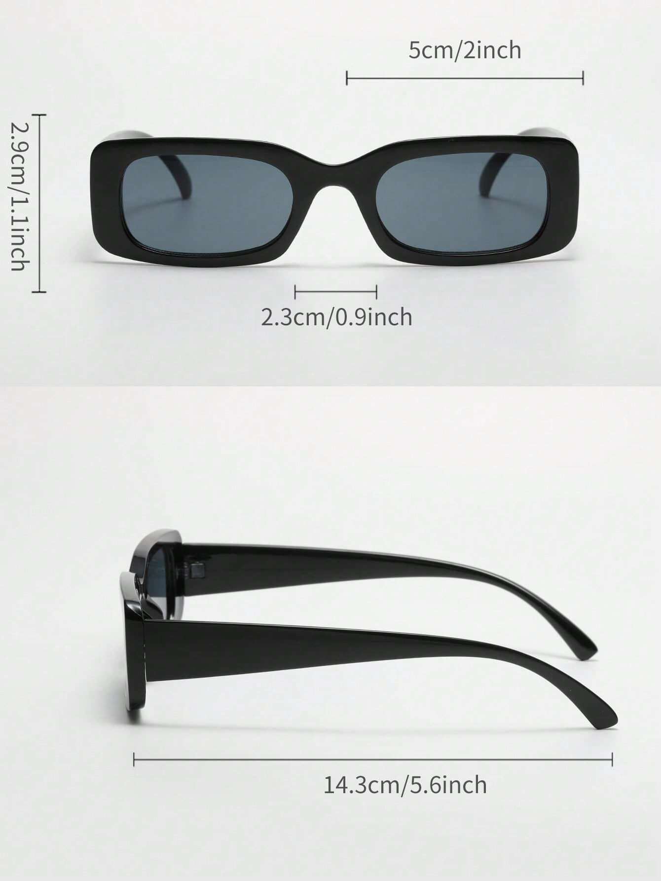 Vintage Small Rectangular Frame Sunglasses For Men, Fashionable Classic ...