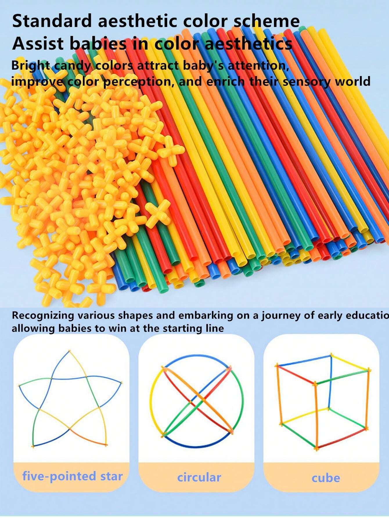 Children's Kindergarten Creative Diy Building Blocks Toy, 4d Soft Pipe ...