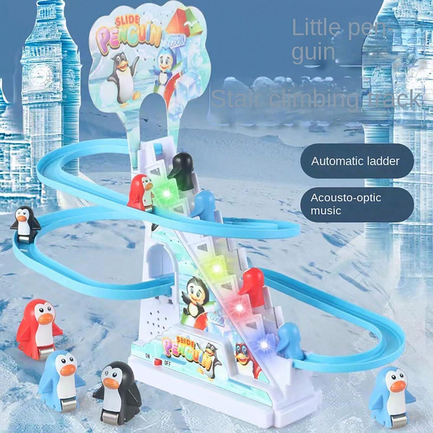 Lectric Duck Track Rail Racing Slide Piggy Climbing Stairs Baby Toy LED ...