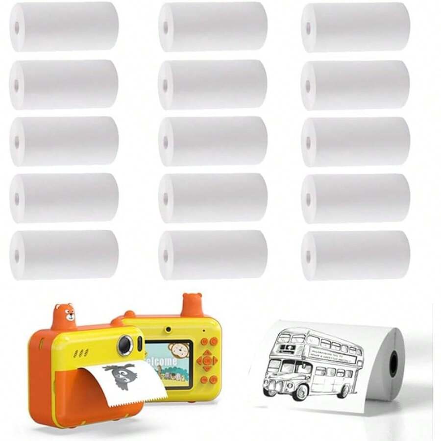 15 Rolls Print Camera Printer Paper Refill,57 X 25 Mm Rolls Camera ...