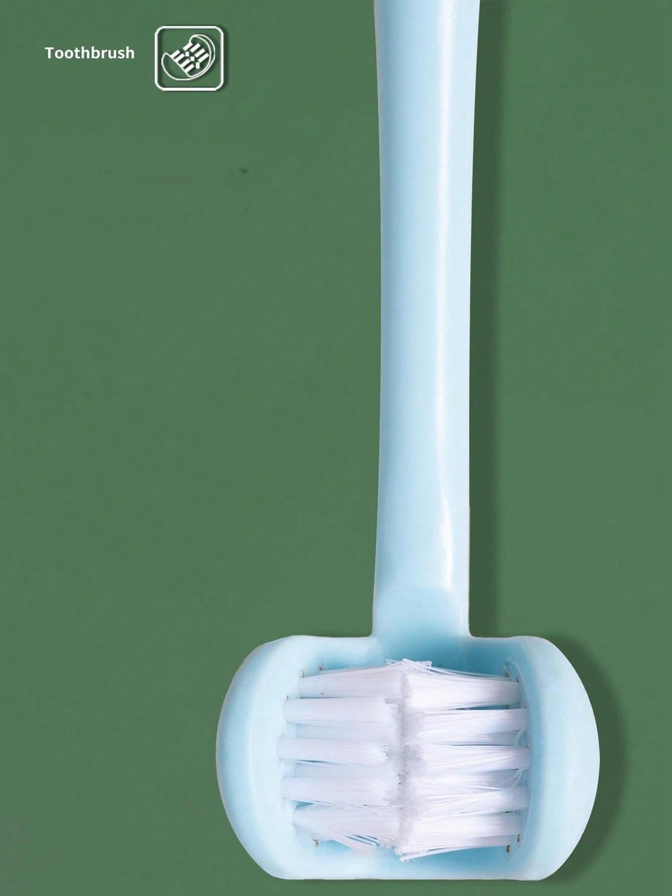 4pcs 3d Triangle Adult Toothbrush, Tongue Scraper, Deep Clean Oral Care ...