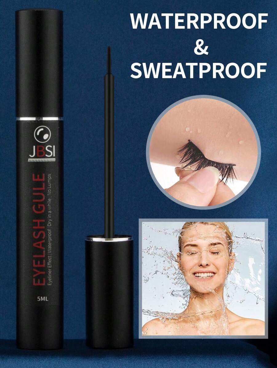 1 pieza de 5ml de pegamento para pestañas postizas profesional hipoalergénico. Pegamento negro ...