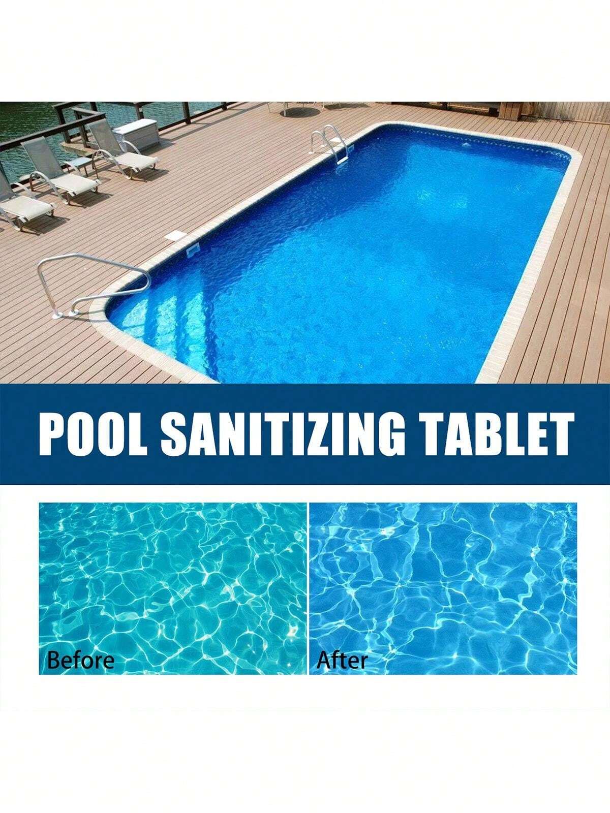 1pc 100g Swimming Pool Chlorinated Tablets Water Quality Cleaning Stain ...