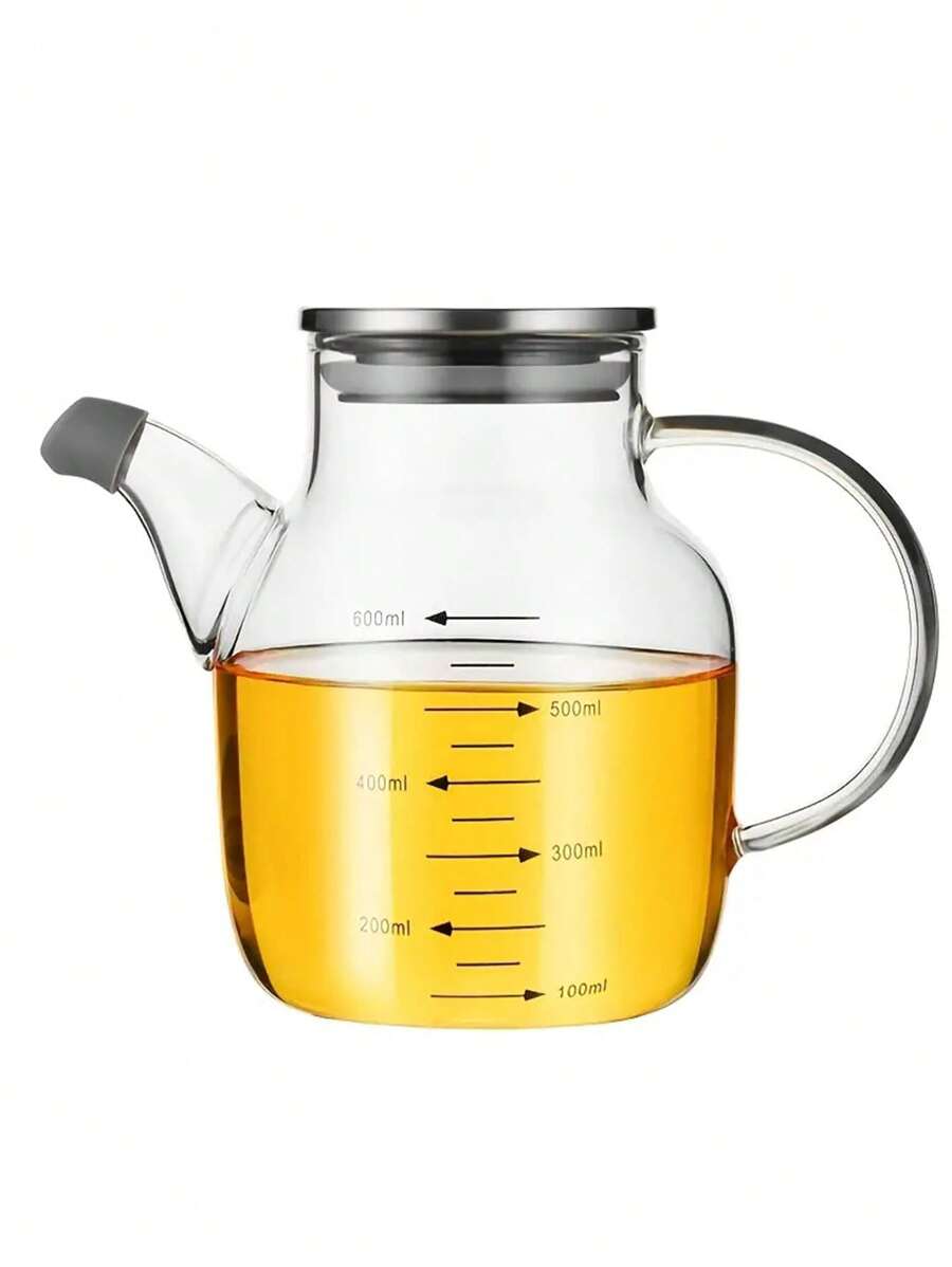 1pc Glass Oil Dispenser With Scale: 380ml/600ml/900ml/1200ml - Large ...