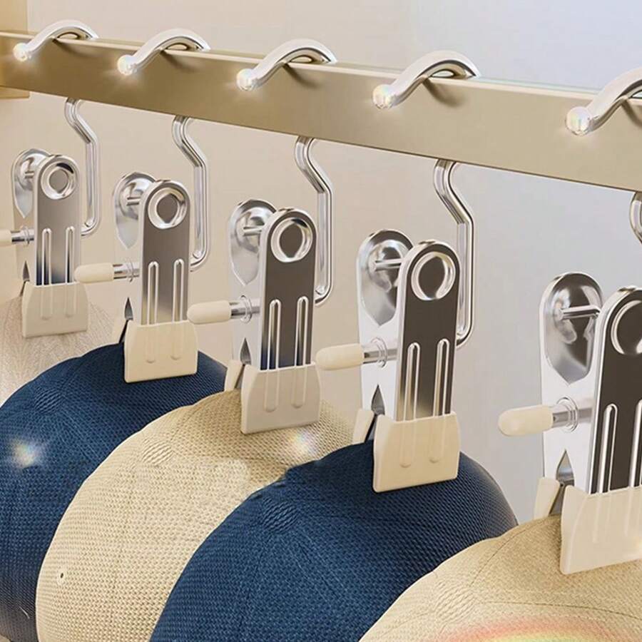 10pcs Multifunctional Metal Hanging Hook Clip, Anti-Slip Clothespin For ...