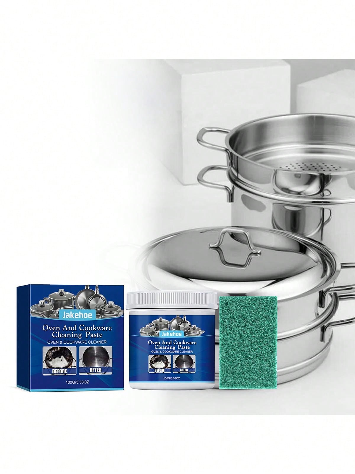 1pc 100g Multi-Purpose Cleaning Paste Kitchen Utensils Stainless ...