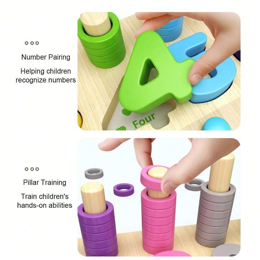 Montessori Toy Magnetic Pen Moving Ball Game Stacking Classification ...