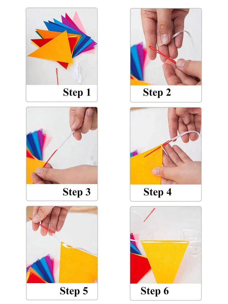 12Pcs Pennant Banner Flags Multicolor Felt Triangle Flags Bulk, Garland ...