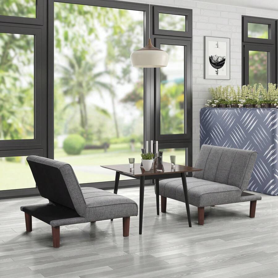 OUllUO 3-In-1 Convertible Futon Sofa Bed Twins, Loveseat Futon Couch ...