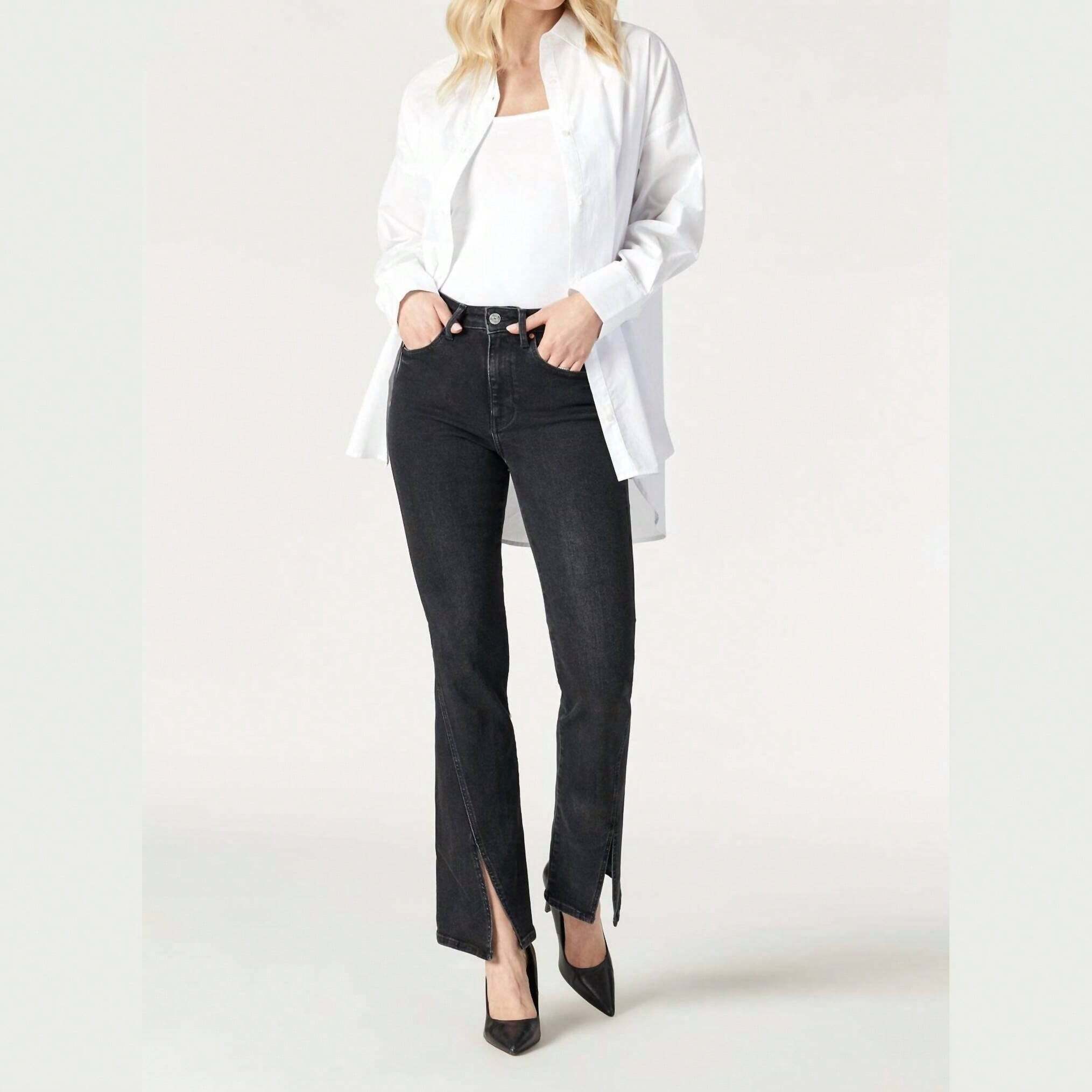 Mavi MAVI Maria Front Slit Jeans In Deep Smoke Flex Blue | SHEIN USA