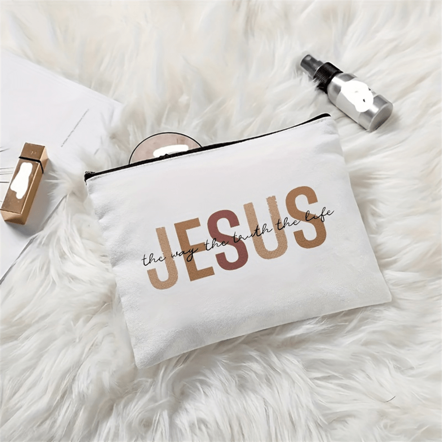 1Pc Christian Makeup Bag, Jesus Cosmetic Bag, Christian Gifts For Women ...
