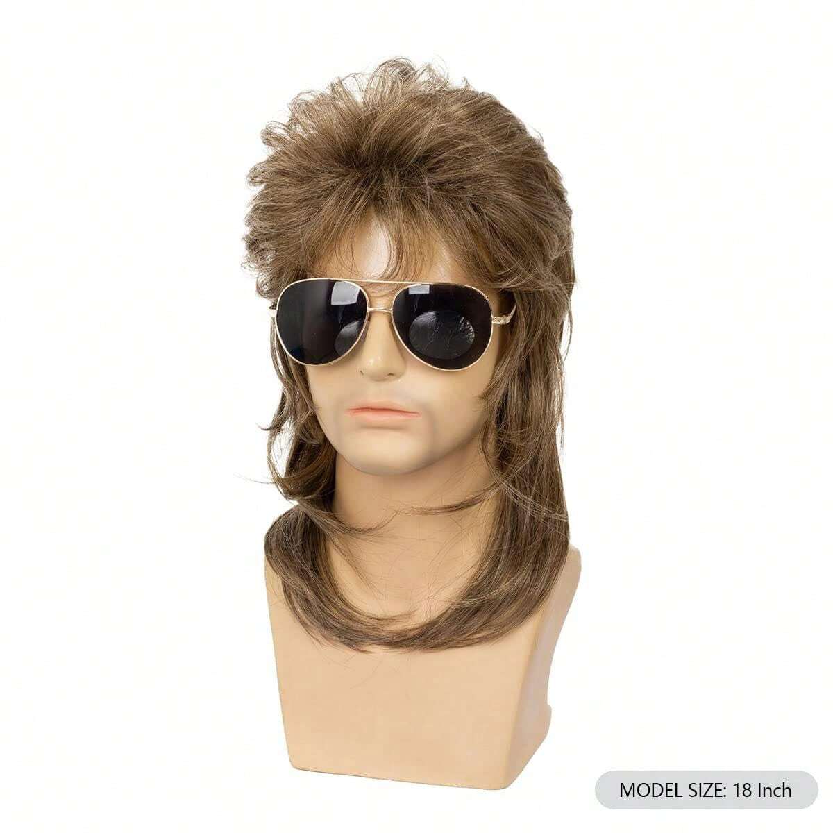 Blonde Mullet Wigs For Men 70s 80s Costumes Mens Fancy Party Accessory ...