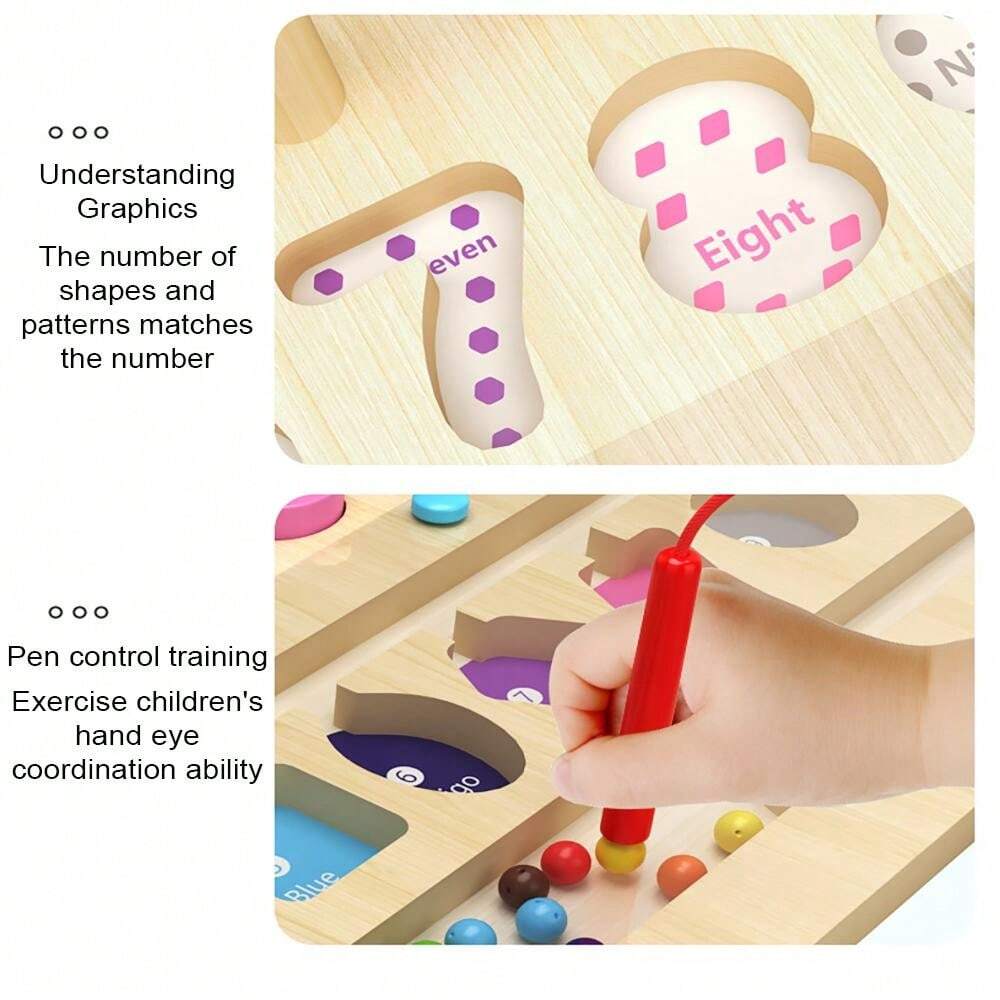 Montessori Toy Magnetic Pen Moving Ball Game Stacking Classification ...
