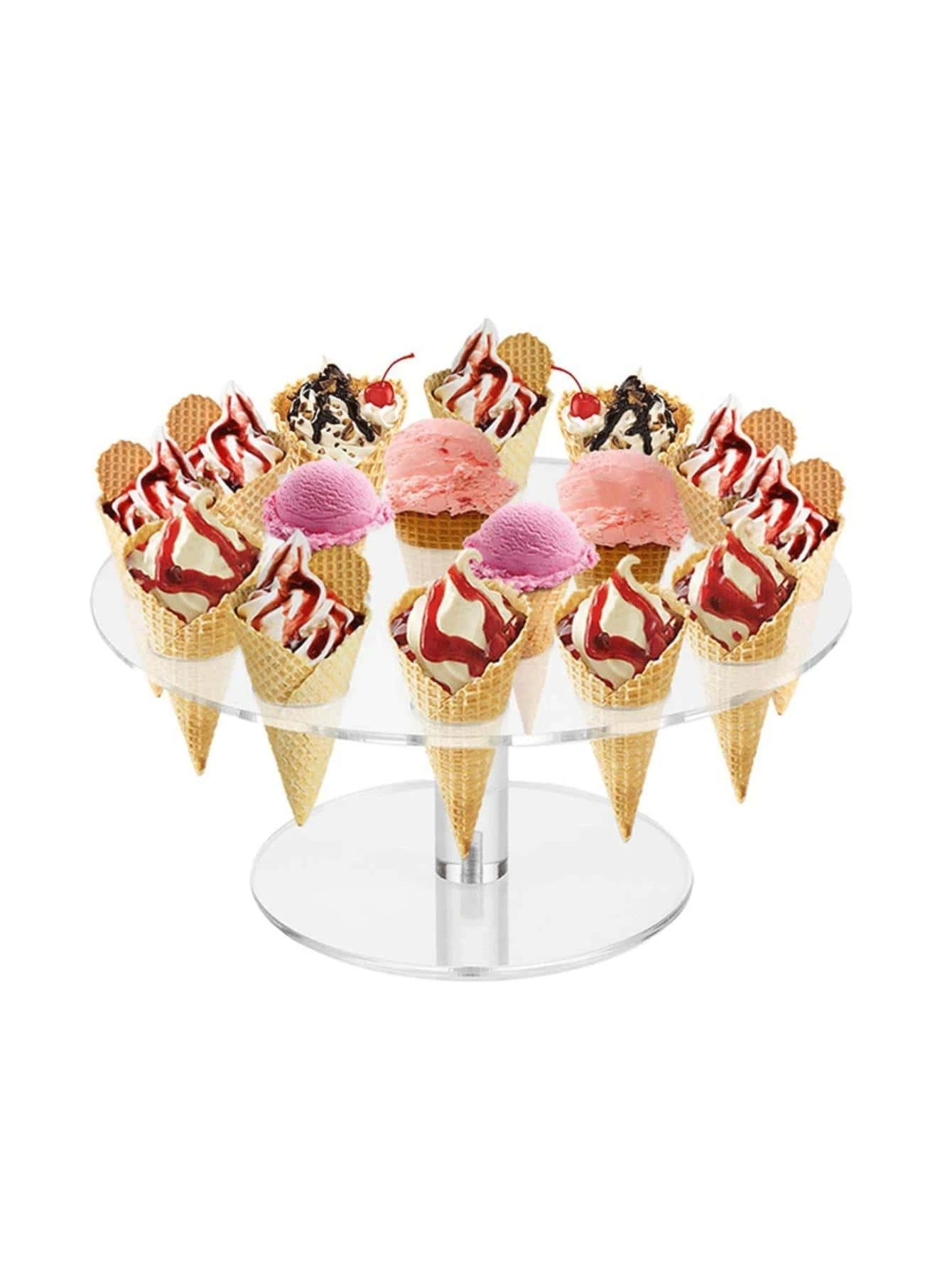 Acrylic Transparent Display Stand For Ice Cream Cone, Waffle Cone ...