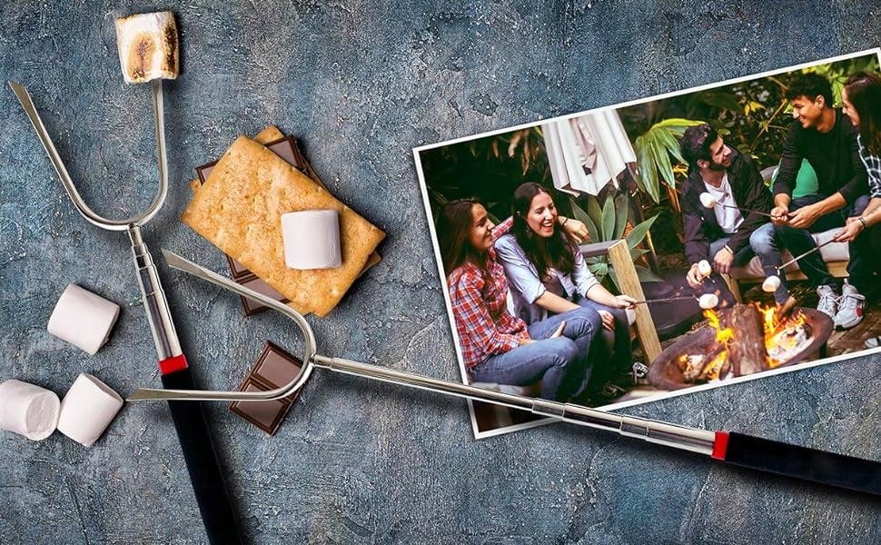 Marshmallow Roasting Sticks | Set Of 1 Extra Long Retractable Campfire ...