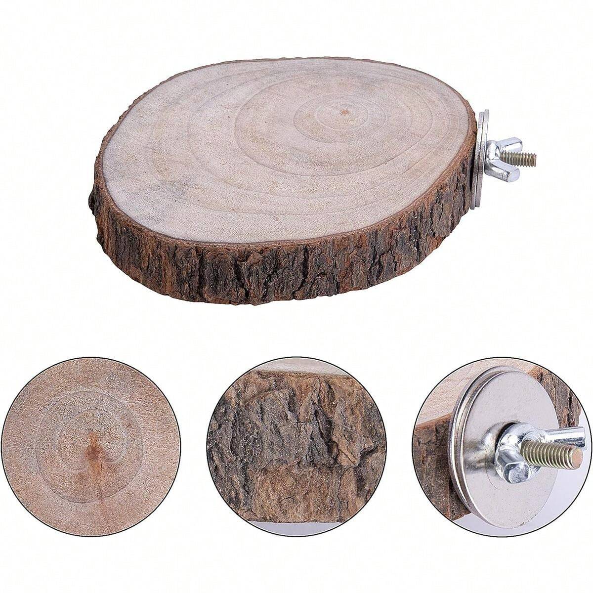 8 Support En Bois Naturel Pour Oiseaux - Support En Bois Perroquet ...