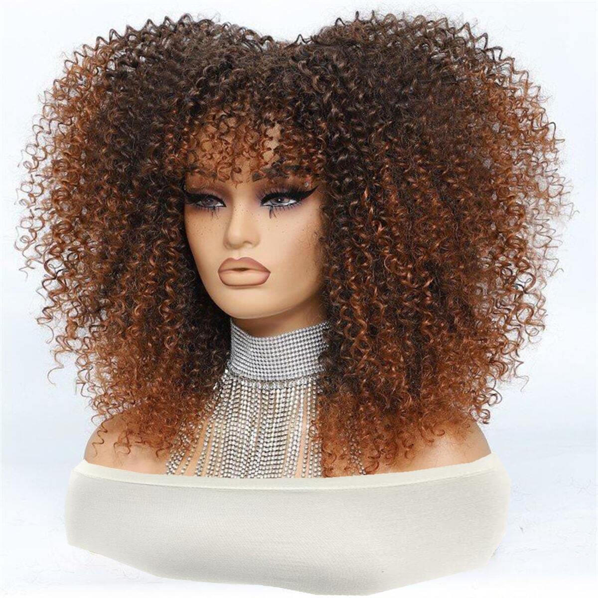 Synthetic Heat Resistant Wigs Curly Wigs For Black Women Spring Curl ...