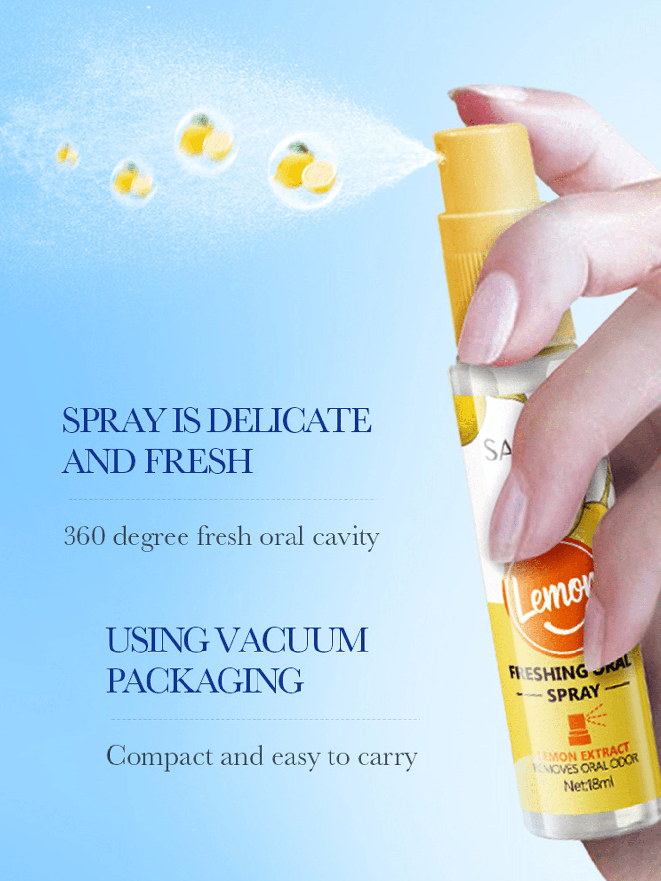 18ml Lemon Flavored Oral Fresh Breath Spray | SHEIN Malaysia