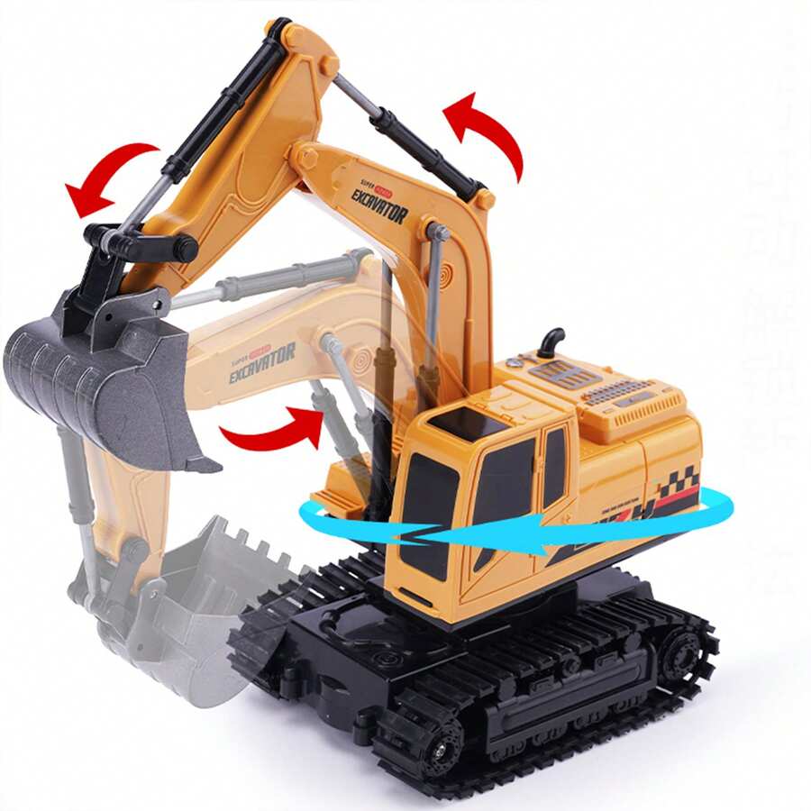 Remote Control Excavator Toy 11Channel RC Excavators Digger Hydraulic ...