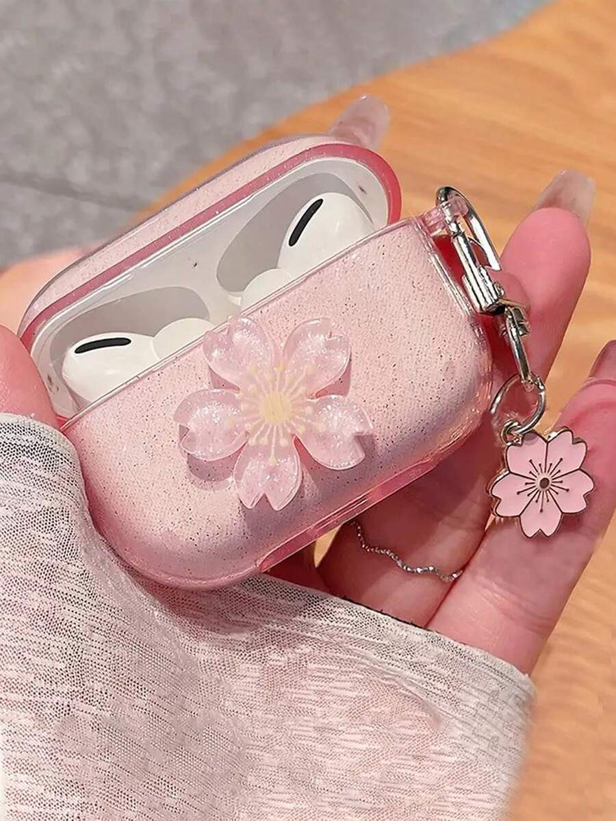 Romantic Pink Cherry Blossom Earphone Case For Airpods | SHEIN UK