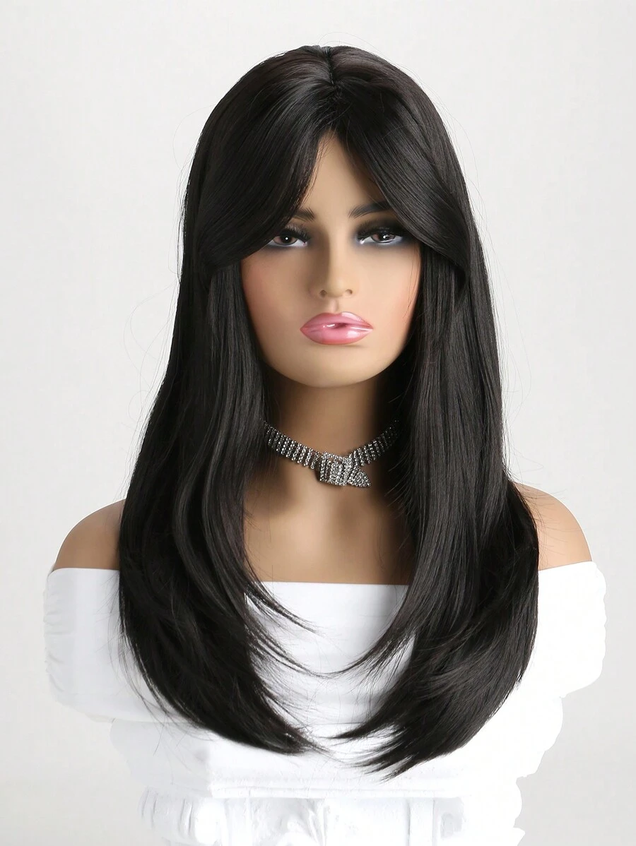 Women's 20 Inch Synthetic Fiber Hair Wig With Natural Inward Curl ...