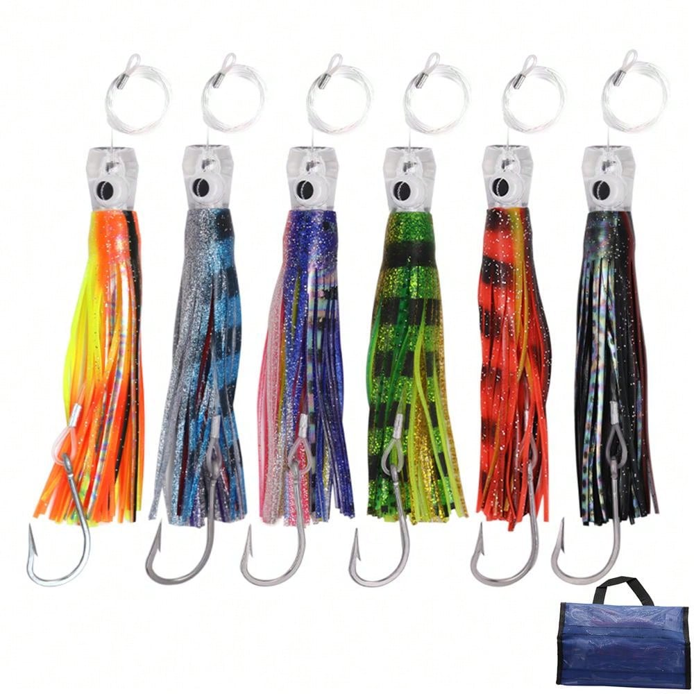 Fishing 6pcs/Set 6.5inch/16.5cm Trolling Bait For Marlin Tuna Wahoo ...