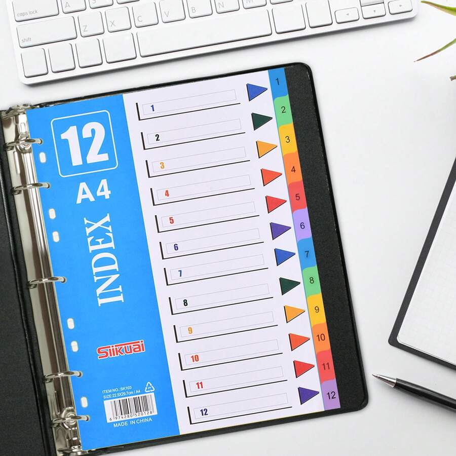 Set Of 5 Coloured Folder Index Dividers For Folder A4 Pastel A4 ...