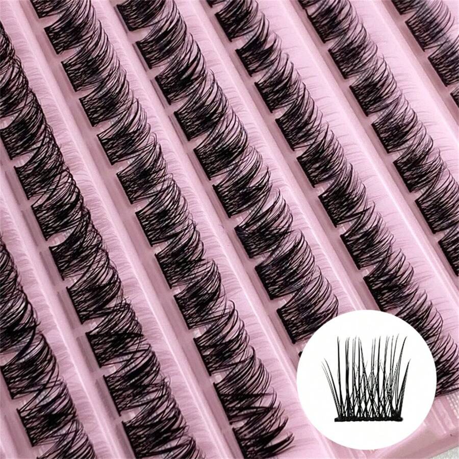120 Clusters Lashes, D Curling 8-16mm Mixed Length DIY Eyelashes ...
