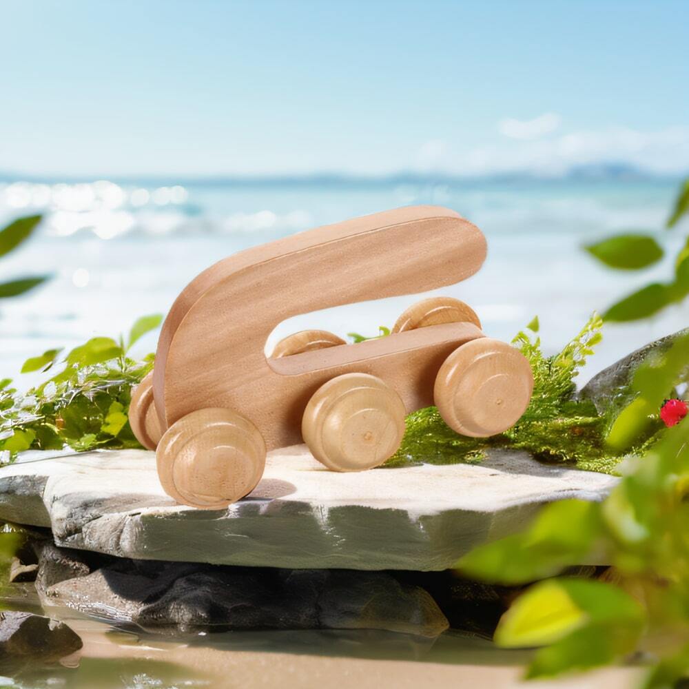 Small Wood Handheld U-Shaped 6-Wheel Roller Massager Body Muscle ...