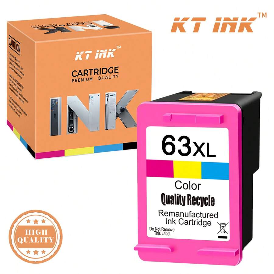 KT INK Remanufactured Ink Cartridge Replacement Compatible With HP 63 ...