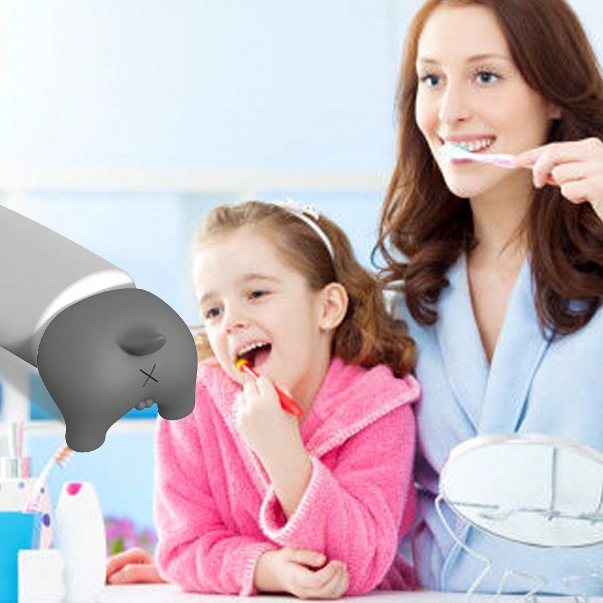 1pc Dog Buttocks Shaped Toothpaste Cap (Random Color) Features: 1. Fun ...