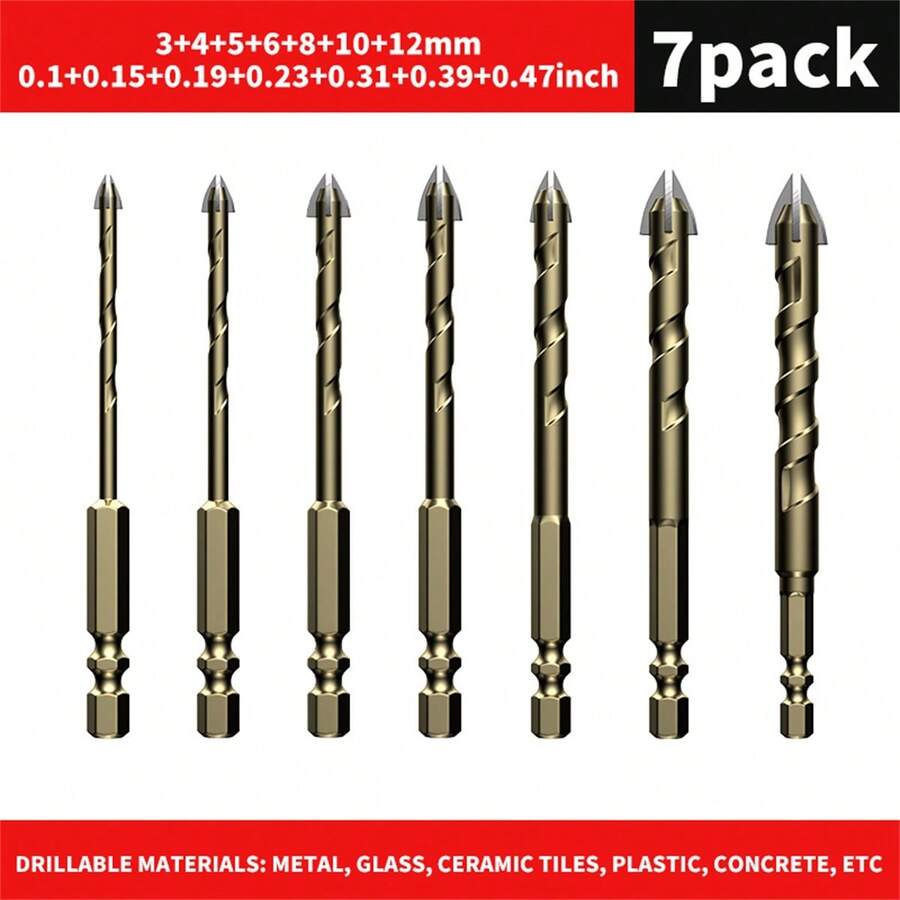 Ceramic Tile Drill Four-Edge Impact Overlord Drill, High Hardness Four ...